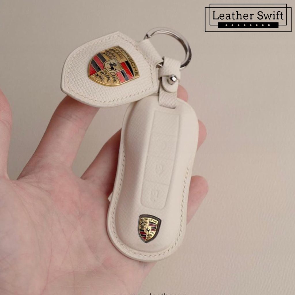 Customizable Leather Key Fob Case for Porsche Cayenne Macan Panamera ...